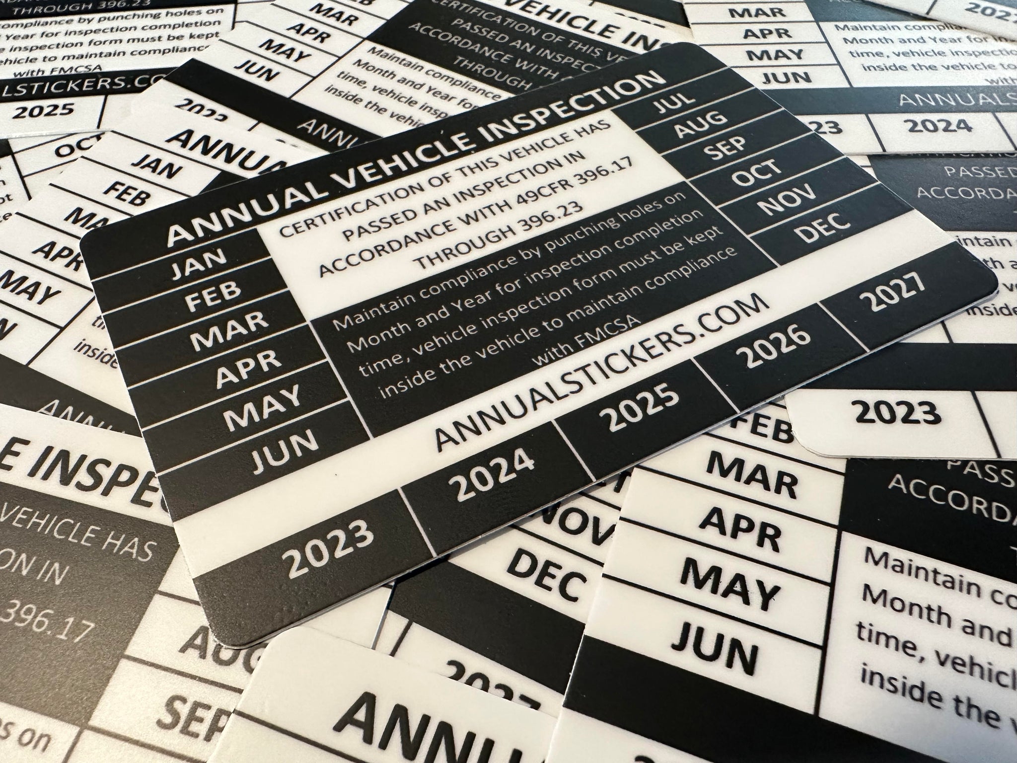 Made easy annual inspection stickers FMCSA custom – Annual Stickers