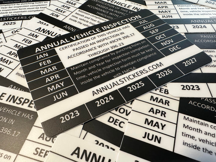 Made easy annual inspection stickers FMCSA custom – Annual Stickers