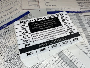 Made easy annual inspection stickers FMCSA custom – Annual Stickers