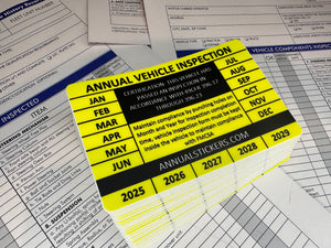Made easy annual inspection stickers FMCSA custom – Annual Stickers