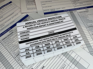 Made easy annual inspection stickers FMCSA custom – Annual Stickers