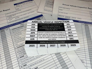 Made easy annual inspection stickers FMCSA custom – Annual Stickers