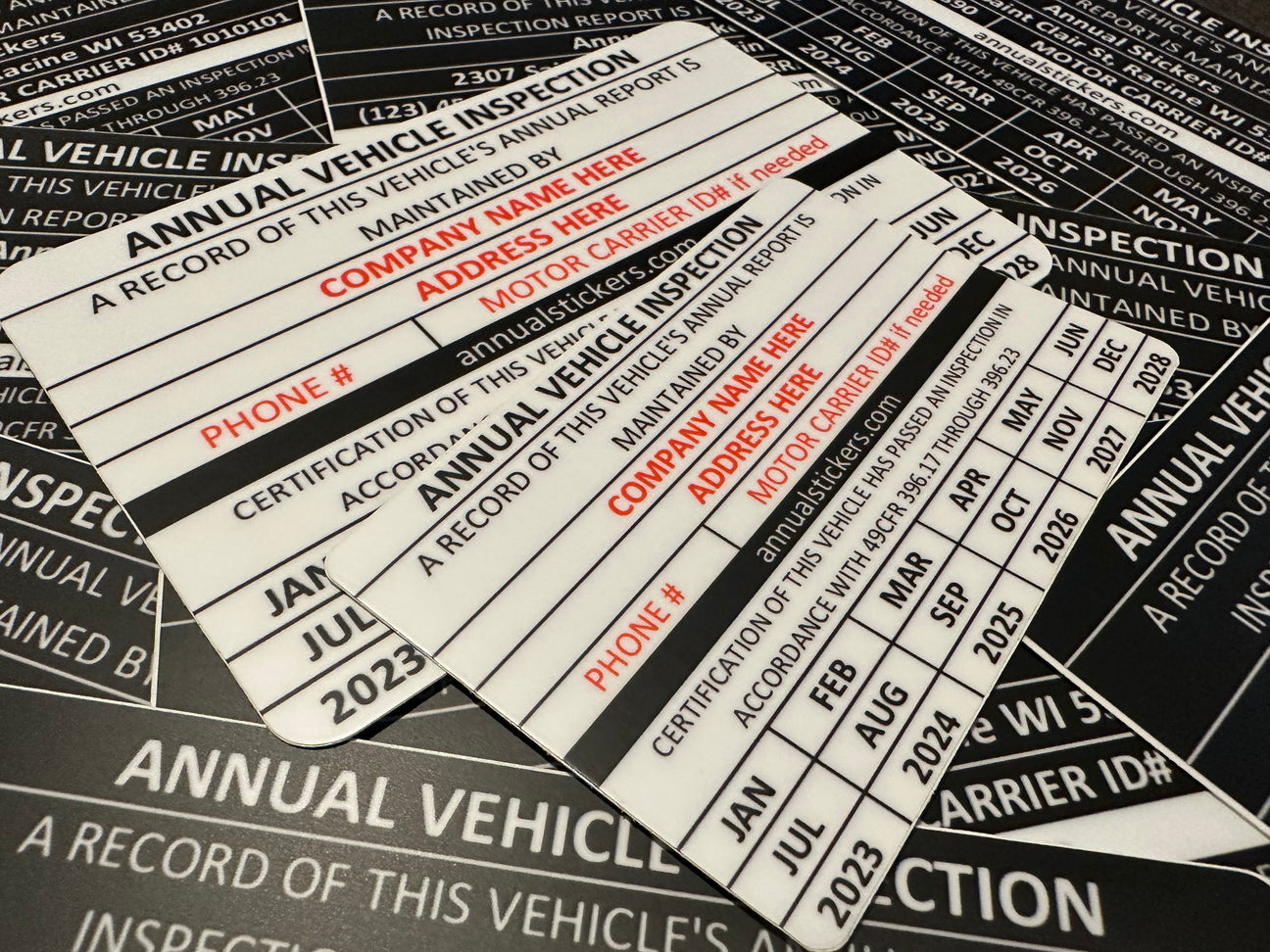 Made easy annual inspection stickers FMCSA custom – Annual Stickers