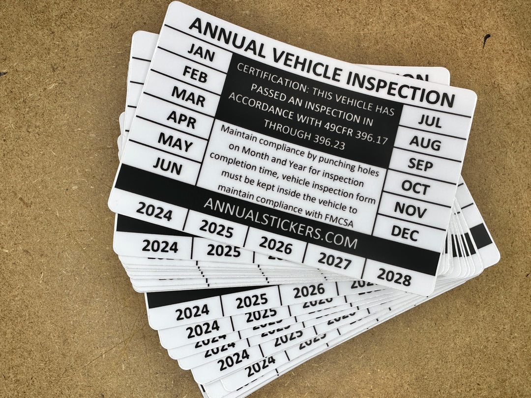 Made easy annual inspection stickers FMCSA custom – Annual Stickers