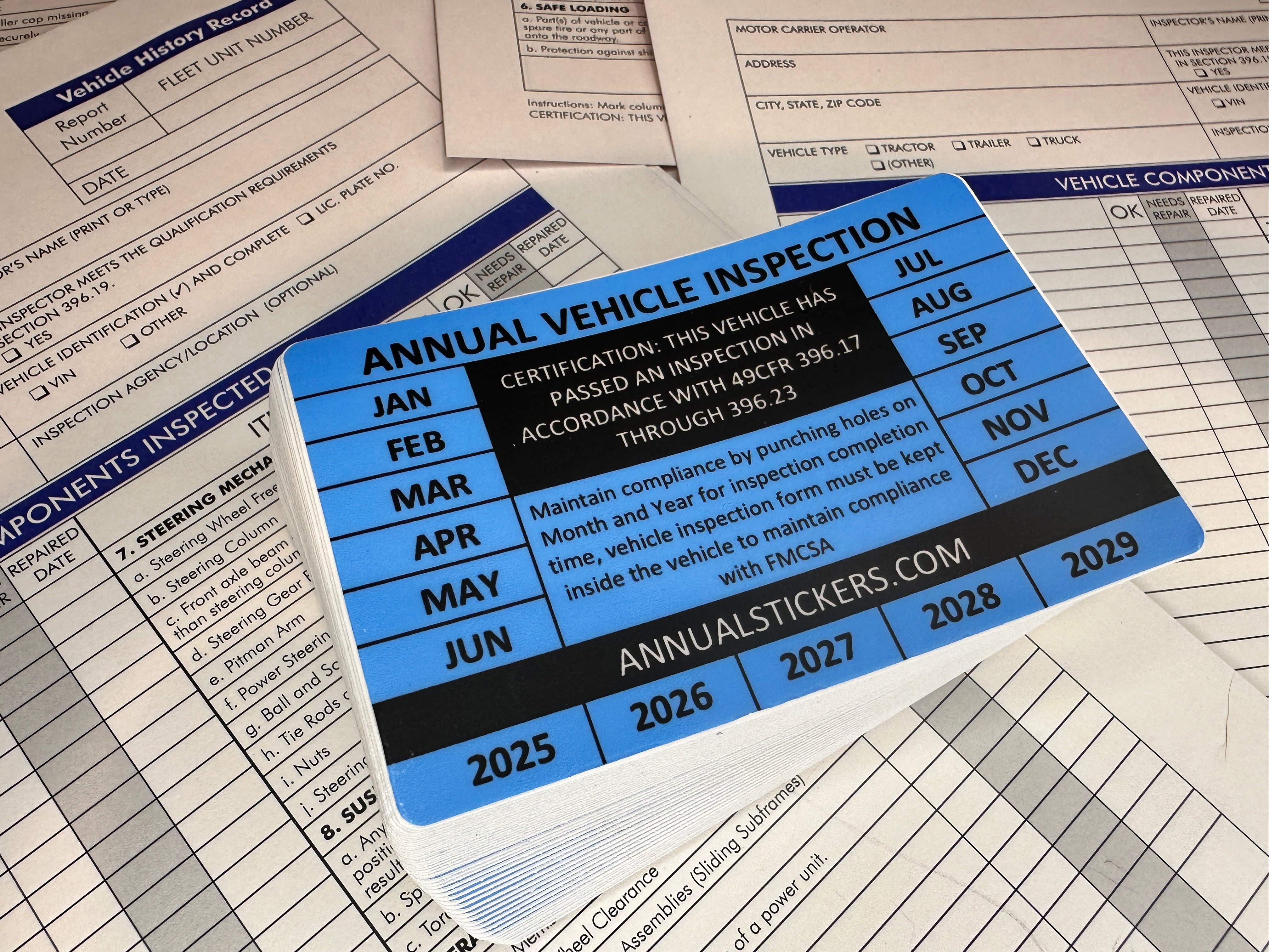 Made easy annual inspection stickers FMCSA custom – Annual Stickers