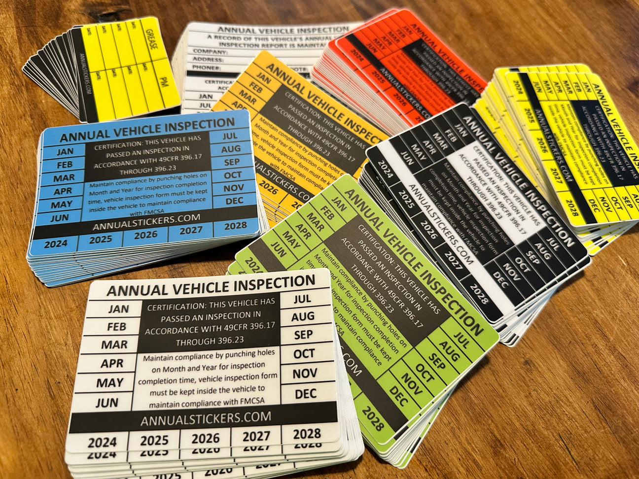 Made easy annual inspection stickers FMCSA custom – Annual Stickers