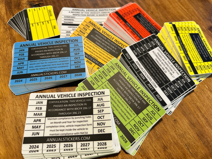 Made easy annual inspection stickers FMCSA custom – Annual Stickers