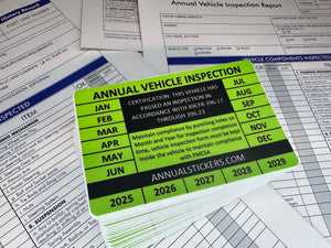 Made easy annual inspection stickers FMCSA custom – Annual Stickers