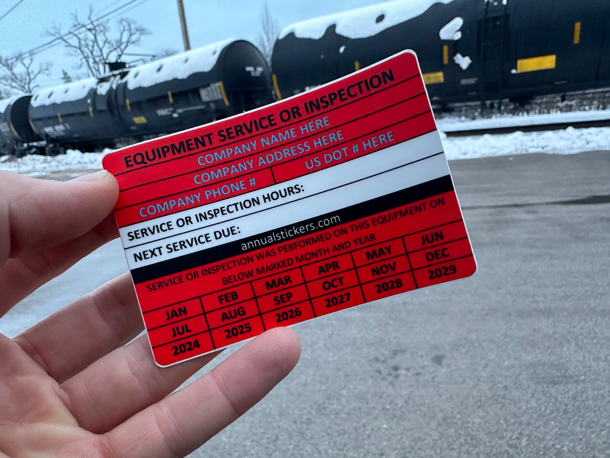 Equipment Service Or Inspection Stickers MADE EASY – Annual Stickers