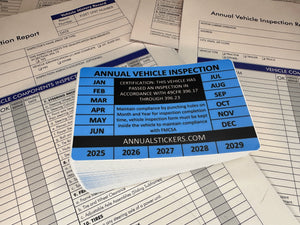 Made easy annual inspection stickers FMCSA custom – Annual Stickers