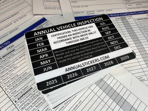 Made easy annual inspection stickers FMCSA custom – Annual Stickers