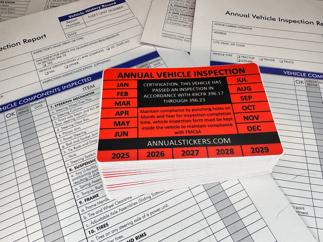 Made easy annual inspection stickers FMCSA custom – Annual Stickers