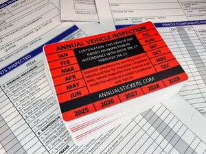 Made easy annual inspection stickers FMCSA custom – Annual Stickers