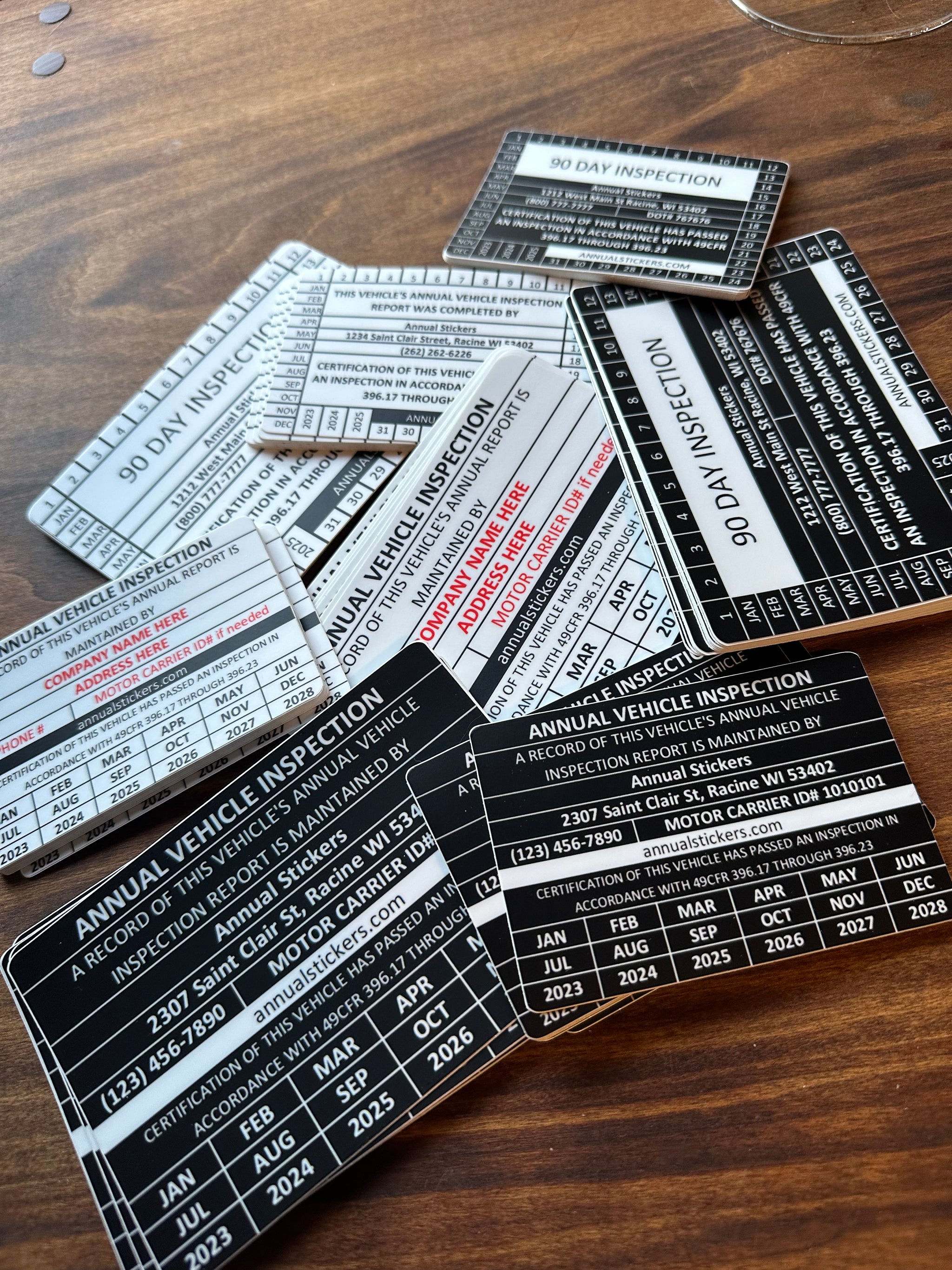 Made easy annual inspection stickers FMCSA custom – Annual Stickers