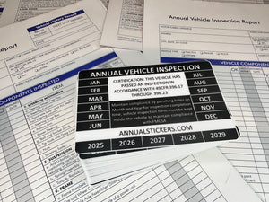Made easy annual inspection stickers FMCSA custom – Annual Stickers