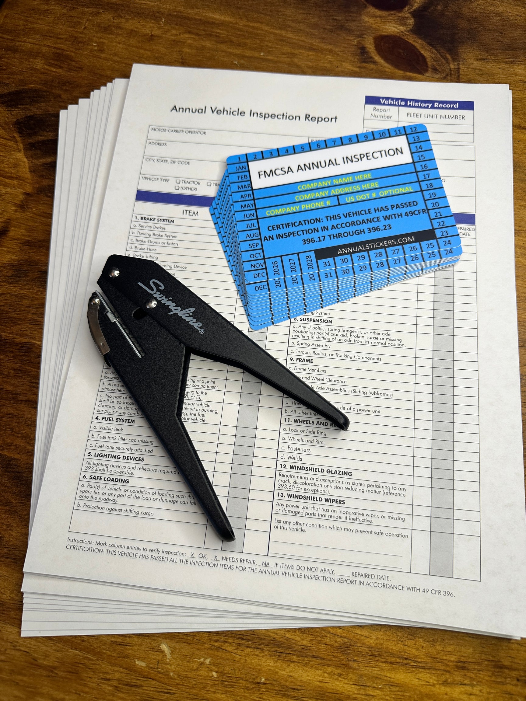 Made easy annual inspection stickers FMCSA custom – Annual Stickers
