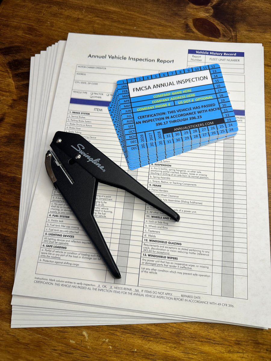 Made easy annual inspection stickers FMCSA custom – Annual Stickers
