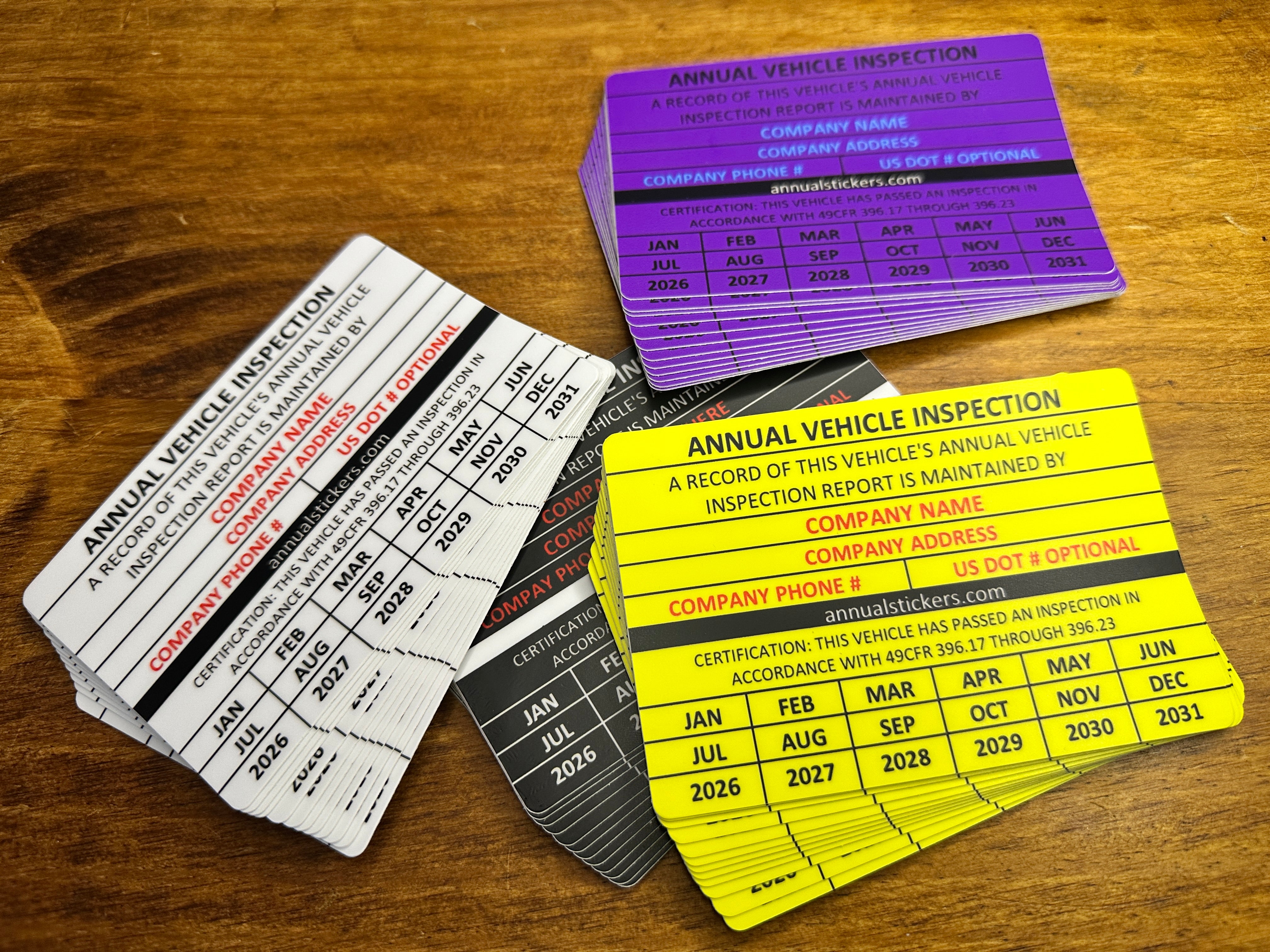 Made easy annual inspection stickers FMCSA custom – Annual Stickers