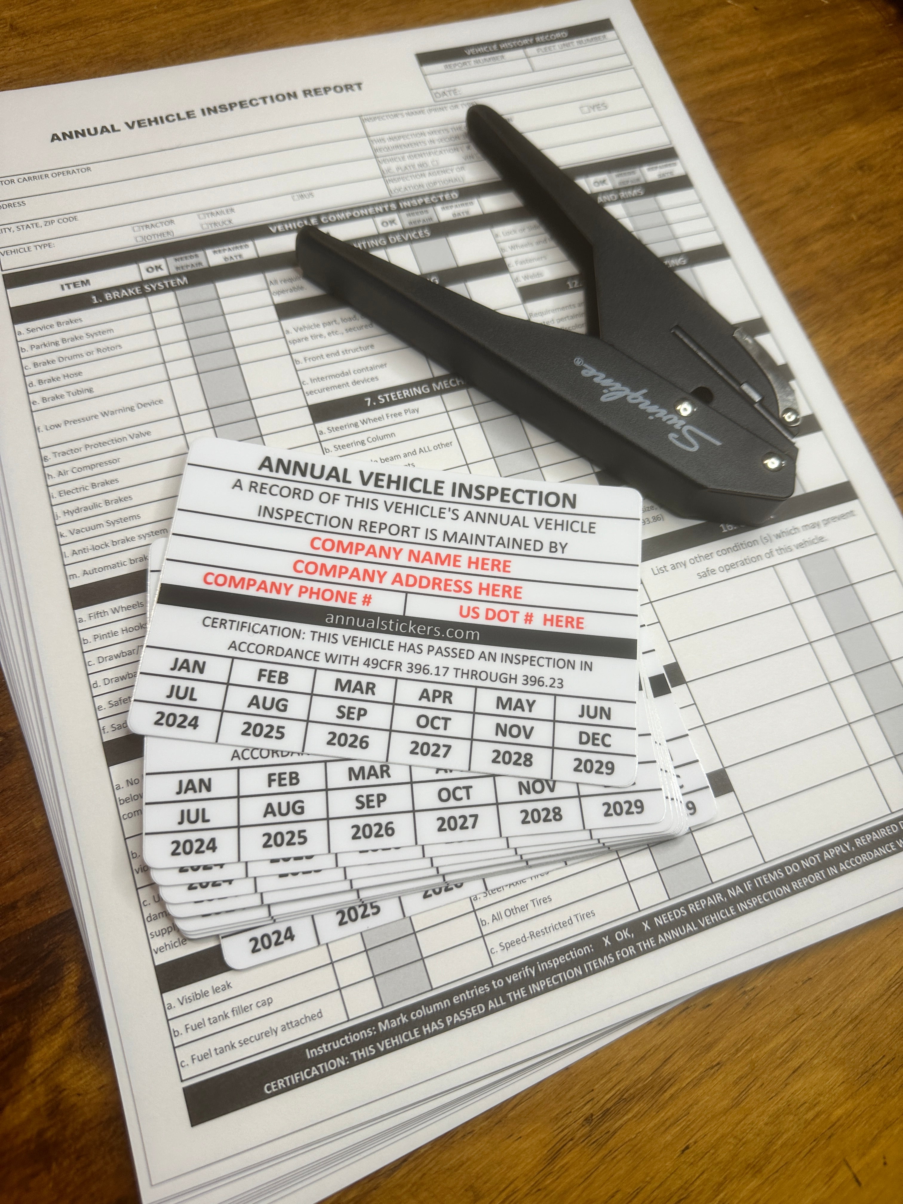 Made easy annual inspection stickers FMCSA custom – Annual Stickers