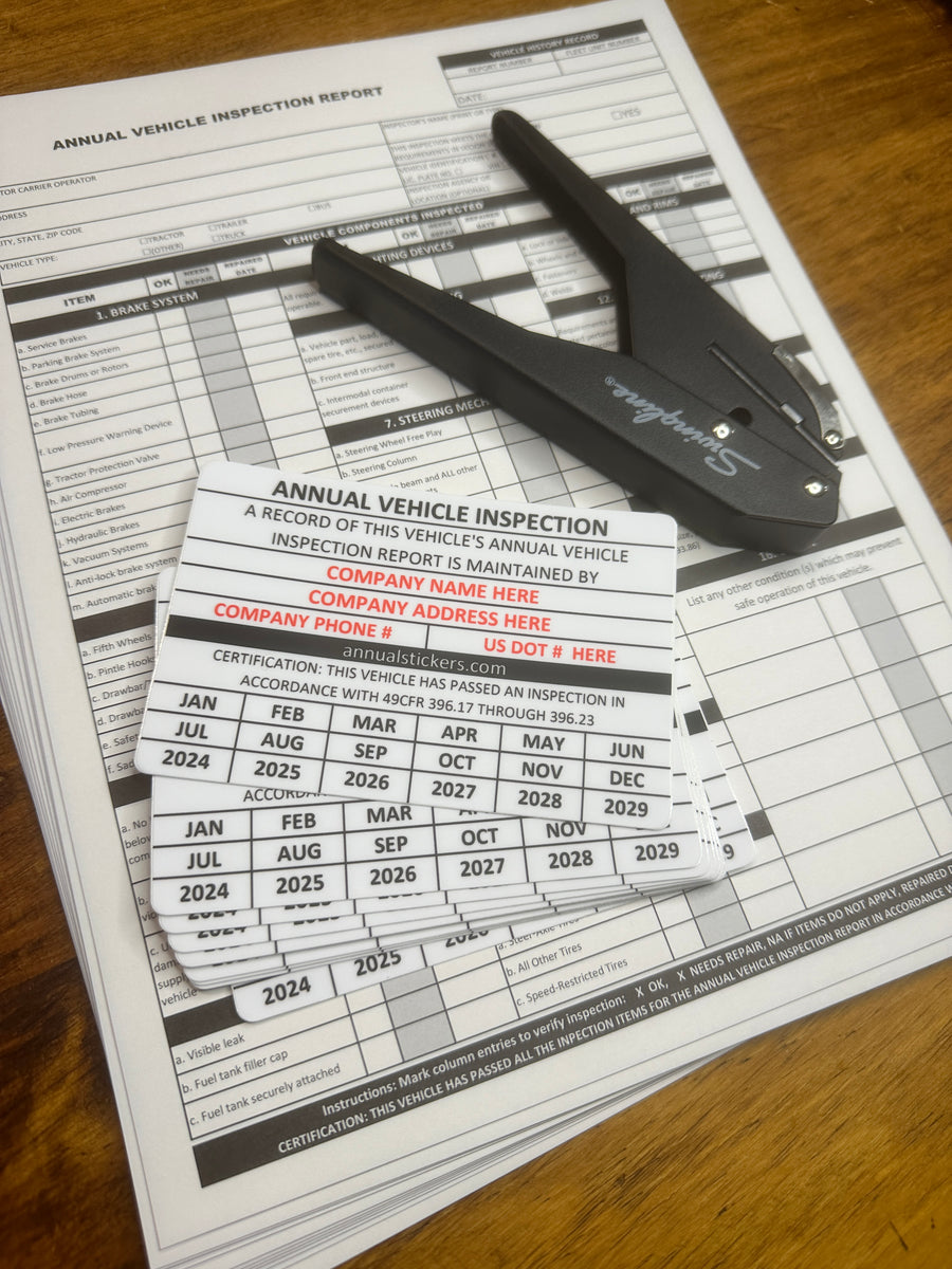 Made easy annual inspection stickers FMCSA custom – Annual Stickers